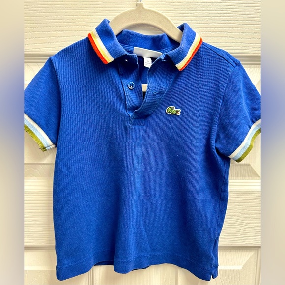 Lacoste | Shirts & Tops | Lacoste Blue Polo Boys 3t | Poshmark
